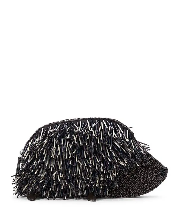 Staud Beaded Porcupine Clutch - Black Multi