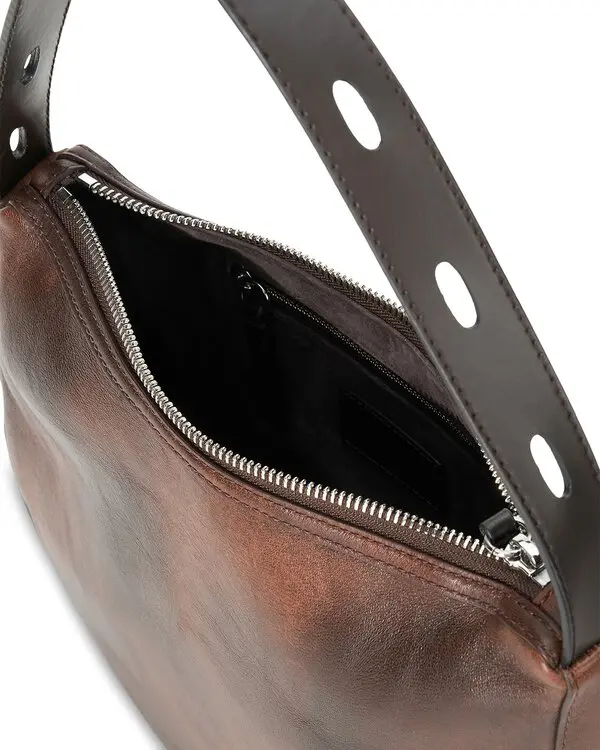 Staud Levi Suede Top Handle Bag - Espresso Distressed