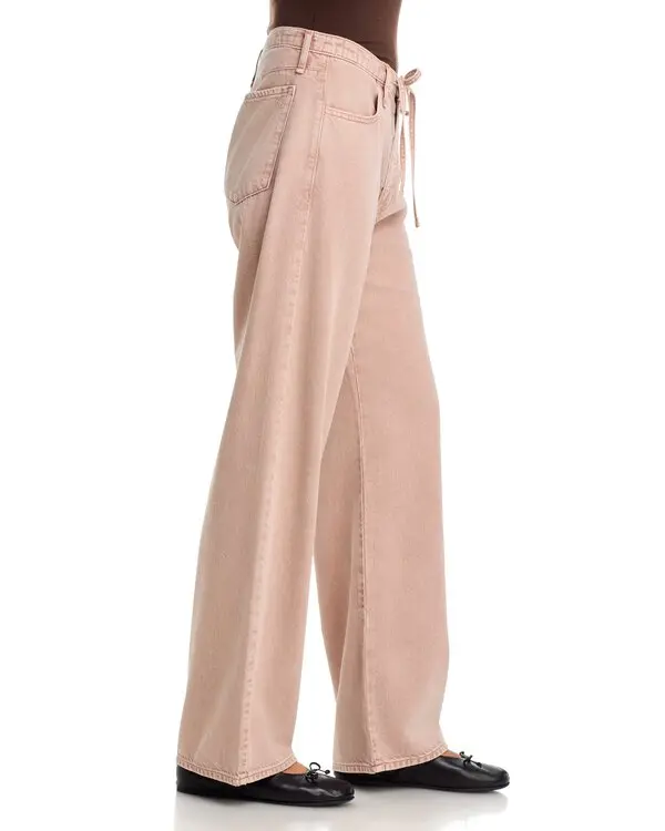Rag & Bone Featherweight Phoebe High Rise Drawstring Wide Leg Jeans