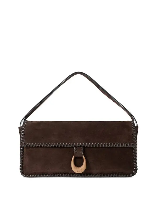 Staud Harlow Suede Messenger Bag - Espresso