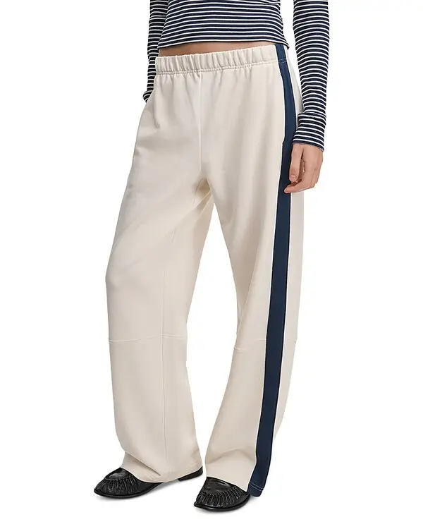 Rag & Bone The Everyday Terry Cotton Seamed Track Pants - Black Multi