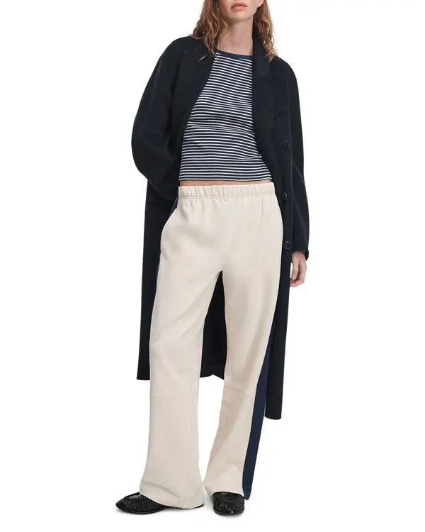 Rag & Bone The Everyday Terry Cotton Seamed Track Pants - Black Multi