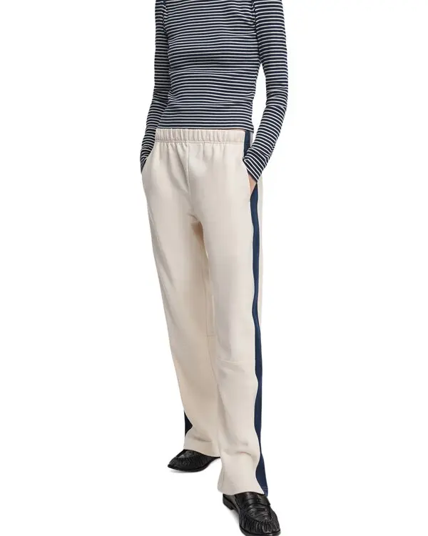 Rag & Bone The Everyday Terry Cotton Seamed Track Pants - Black Multi