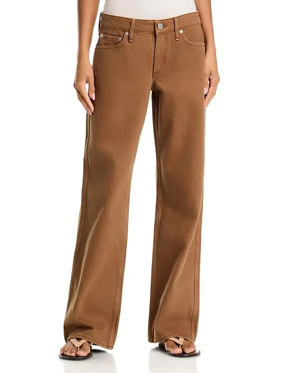 Rag & Bone Cam Low Rise Straight Jeans - Tobacco