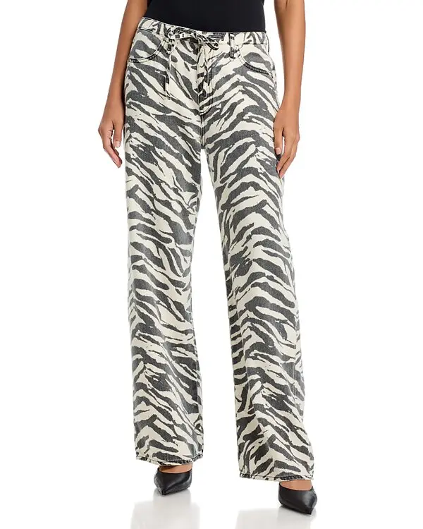 Rag & Bone Phoebe High Rise Featherweight Drawstring Jeans - Washzebra