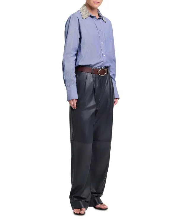 TWP Ivy Leather Pelat Front Pants