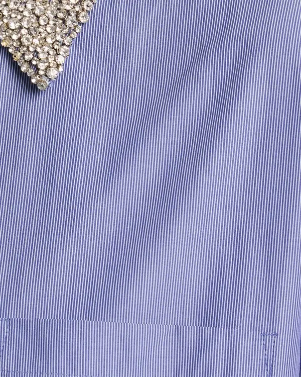 TWP Big Joe Embellished Collar Cotton Shirt