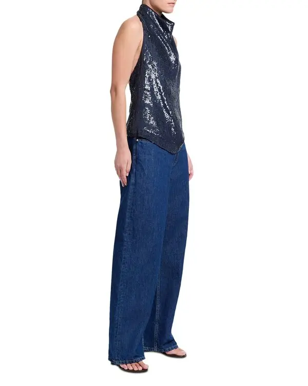 TWP Friday Night Halter Sequin Top