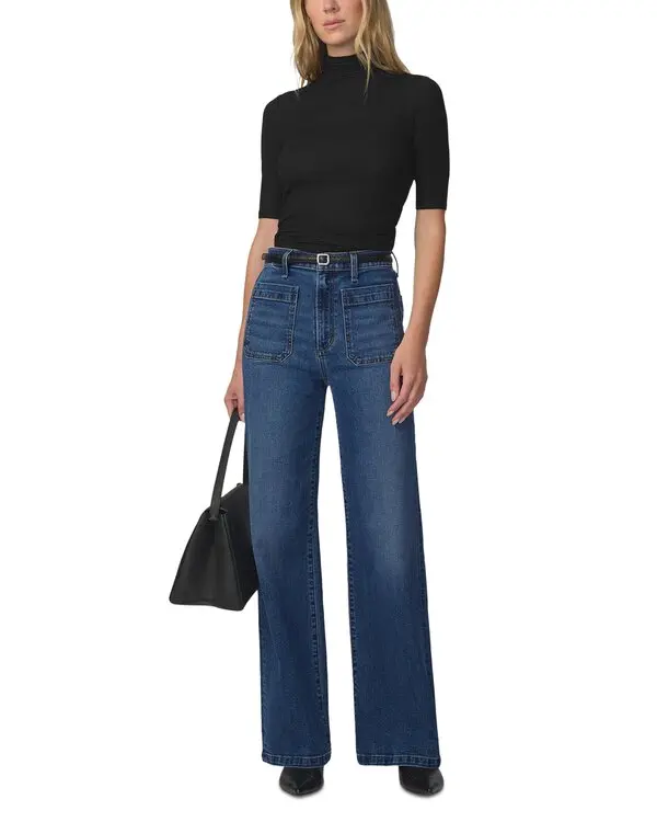 Joe's Jeans The Mia Patch Pocket High Rise Wide Leg Jeans