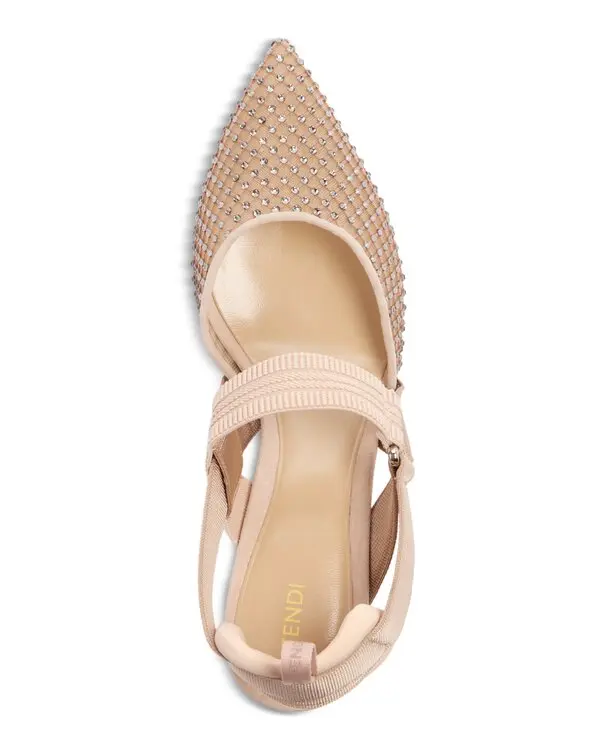 Fendi Colibri Embellished Slingback Pumps