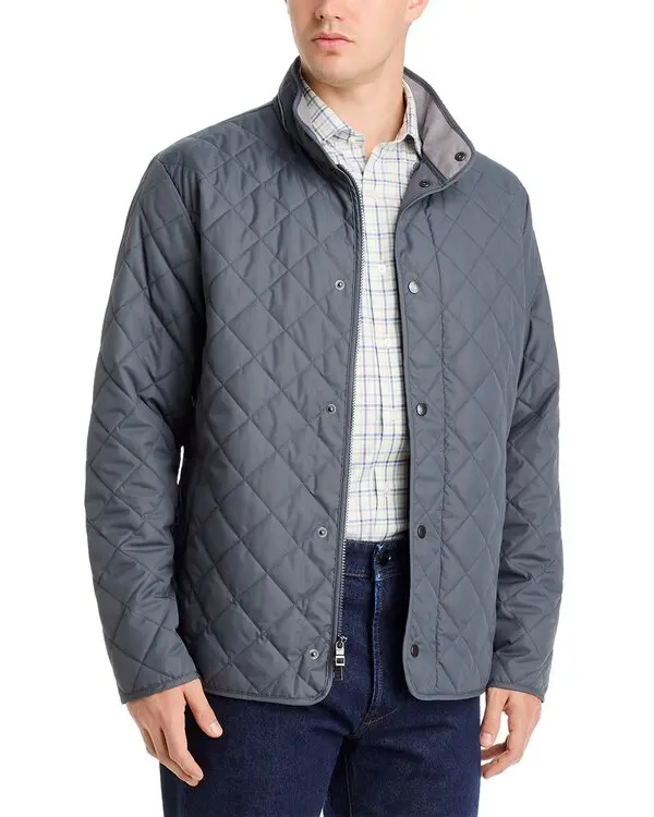 Peter Millar Suffolk Stand Collar Quilted Coat