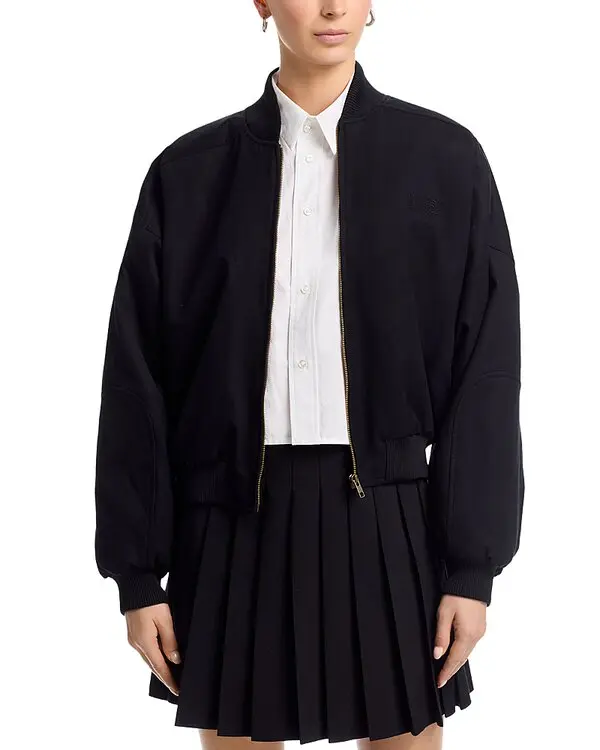 MAISON MARGIELA Zip Front Cotton Jacket - Black