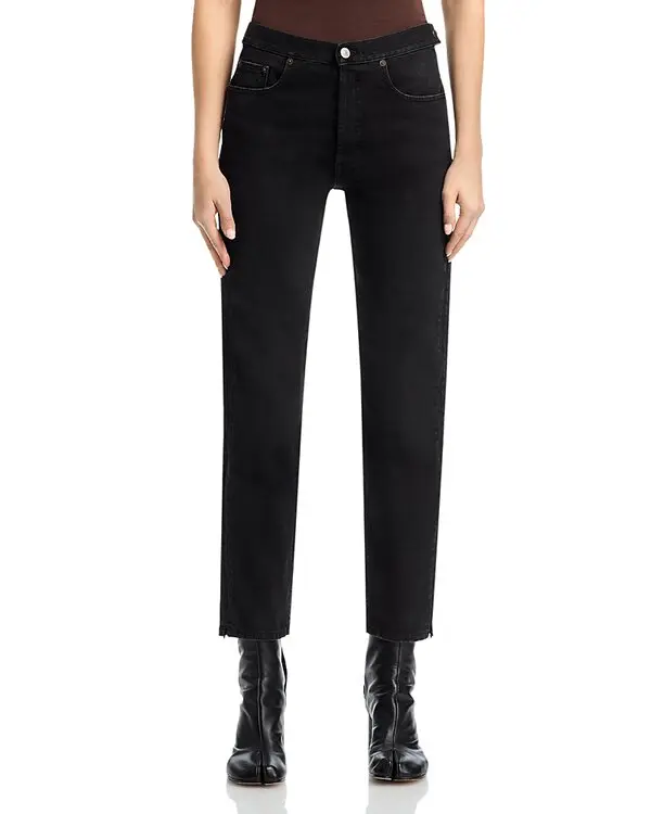 MAISON MARGIELA Cotton Straight Leg Jeans - Black