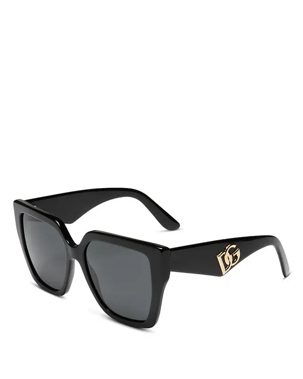 Dolce & Gabbana Square Sunglasses, 55mm - Dark Brown