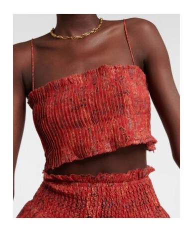 SIR. Floral Ramie Crop Top