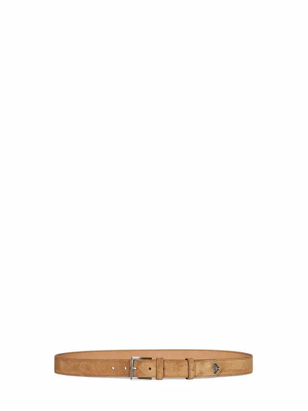 Prada Accessori Pelletteria Sesame Suede Belt - Multicolor