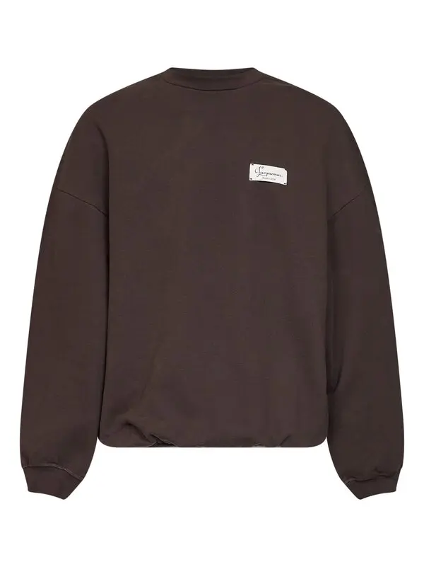 Jacquemus Brown Cotton The Montaigne Crewneck Sweatshirt