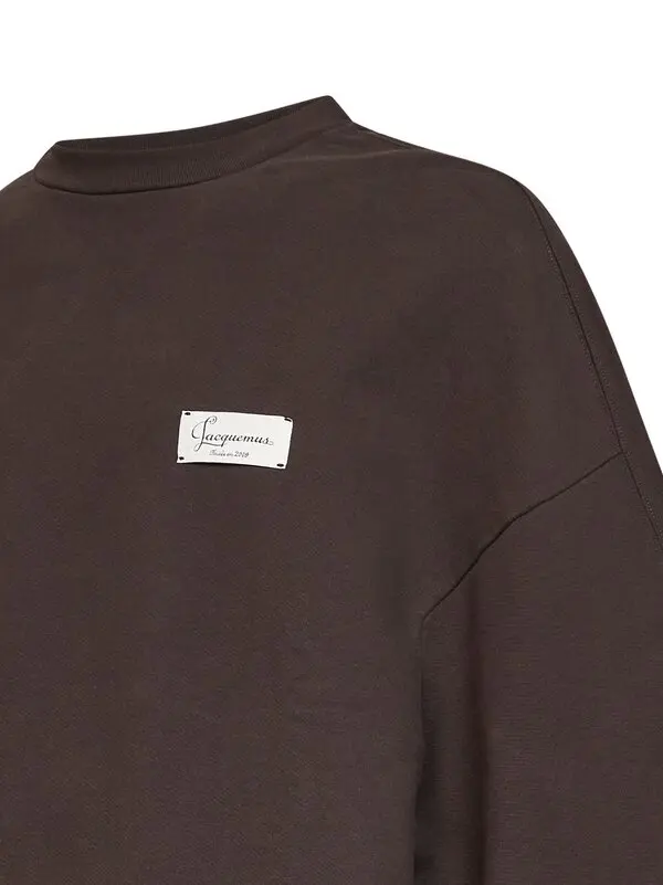 Jacquemus Brown Cotton The Montaigne Crewneck Sweatshirt