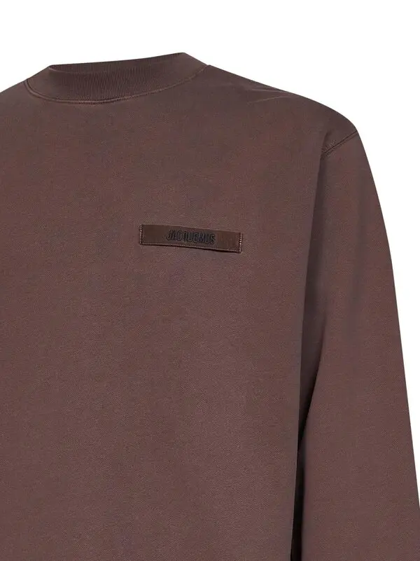 Jacquemus Brown Organic Cotton Fleece The Gros Grain Sweatshirt - Multicolor