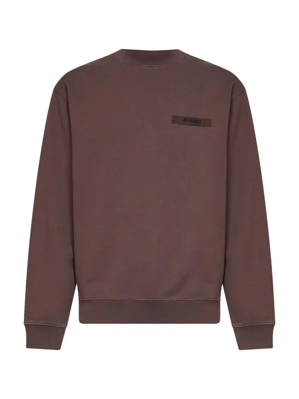 Jacquemus Brown Organic Cotton Fleece The Gros Grain Sweatshirt - Multicolor
