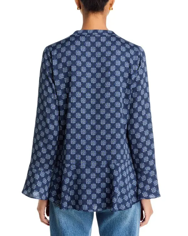 EMME Printed Crepe Flounce Shirt