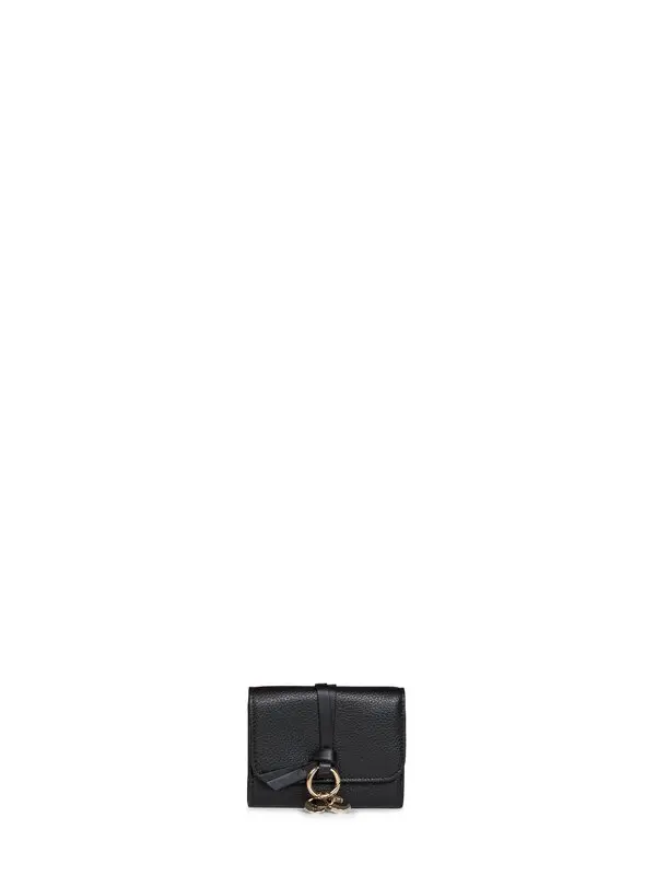 Chloé Black Alphabet Small Trifold Wallet - Multicolor