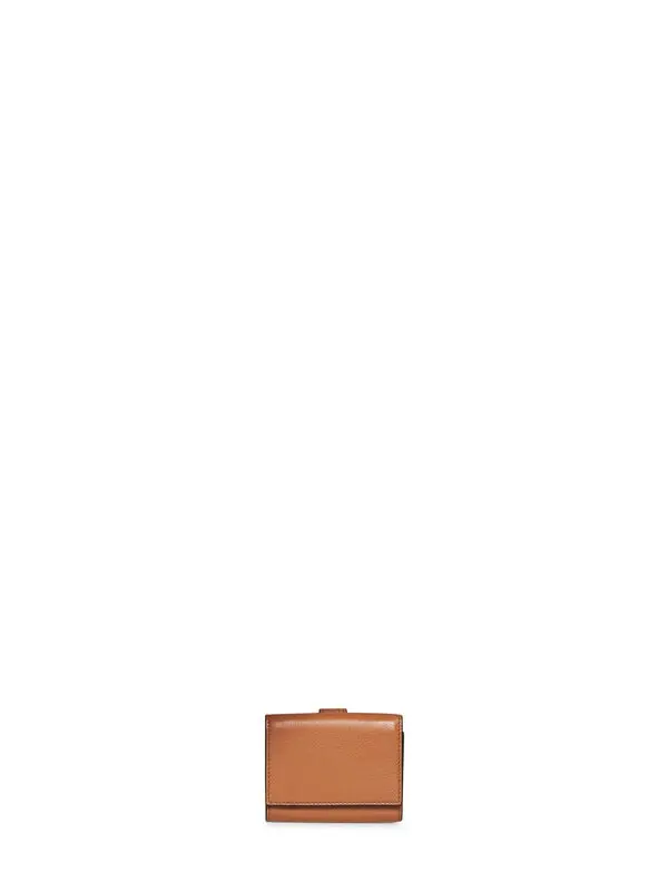 Chloé Mustang Brown Paddington Mini Tri-fold Wallet