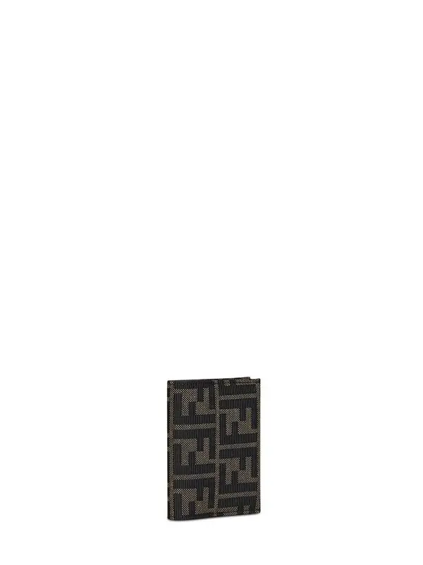 Fendi Tobacco Brown Card Case Ff Jacquard Card Case