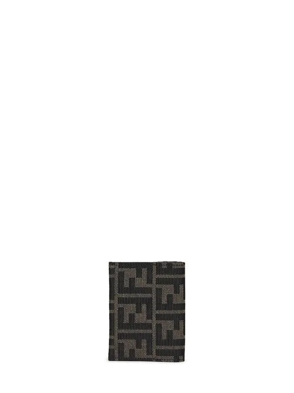 Fendi Tobacco Brown Card Case Ff Jacquard Card Case