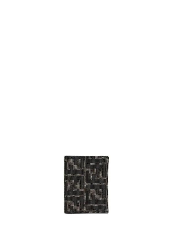 Fendi Tobacco Brown Card Case Ff Jacquard Card Case - Multicolor