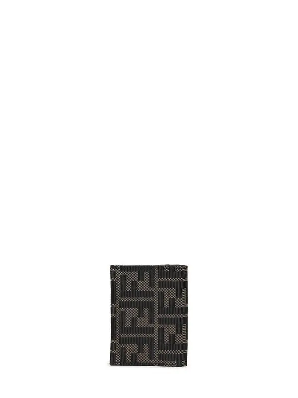 Fendi Tobacco Brown Card Case Ff Jacquard Card Case - Multicolor