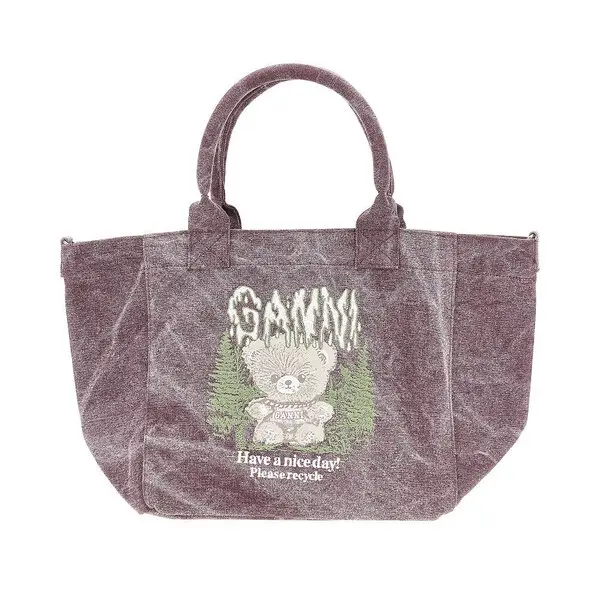 GANNI Small 'forest Teddy' Tote Bag