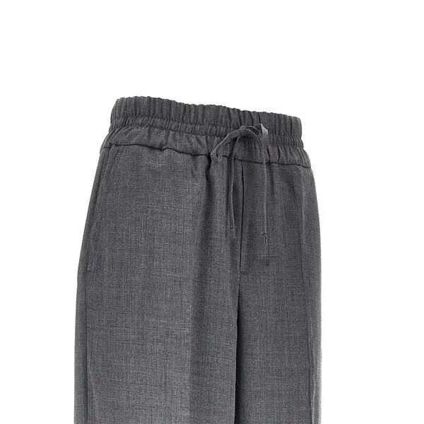 AMI Paris Wool Pants With Elasticated Waist