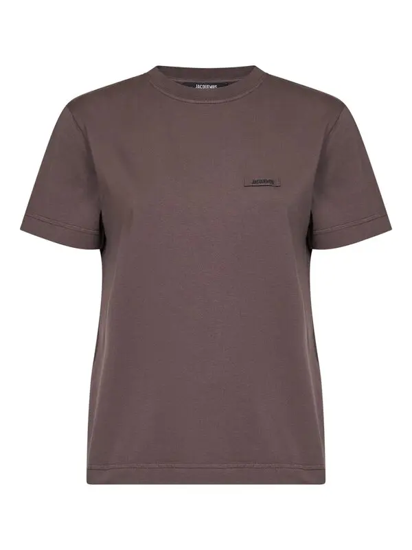 Jacquemus Short-sleeve T-shirt With Embroidered Grosgrain Logo - Multicolor