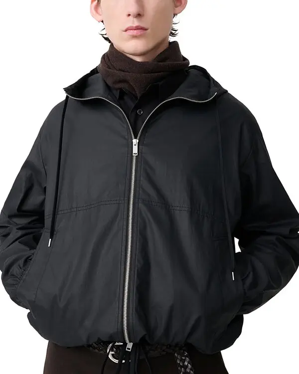 Studio Nicholson Cotton Drawstring Hood Zip Jacket