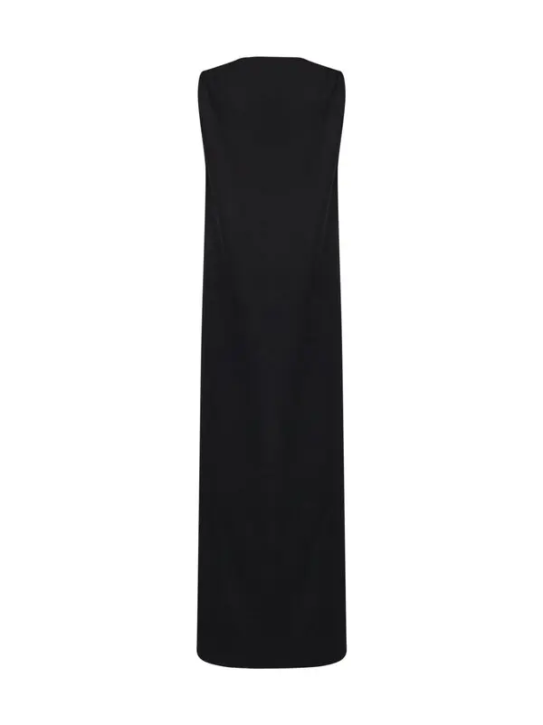 JIL SANDER Black Virgin Wool Asymmetric Top