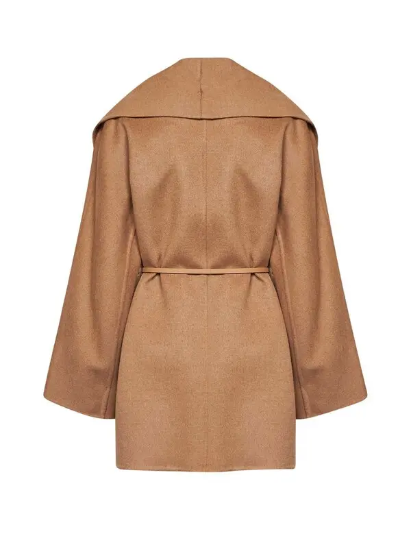 Max Mara Mabilita Short Cardigan Coat In Camel - Multicolor