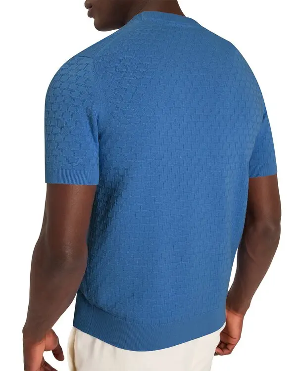 Ted Baker London Ingvi Short Sleeve Cotton Wool Tee - Blue