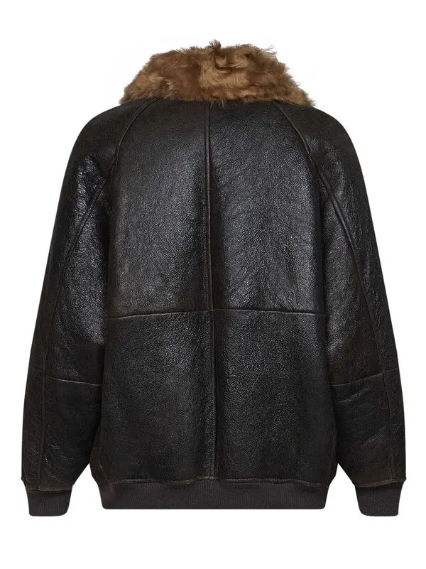 Brunello Cucinelli Brown Vintage-effect Nappa Leather Jacket