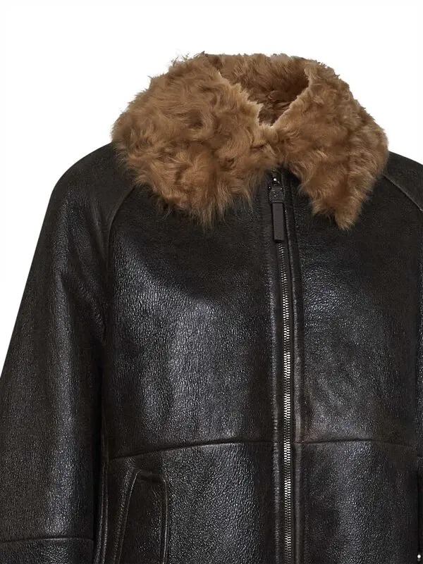Brunello Cucinelli Brown Vintage-effect Nappa Leather Jacket