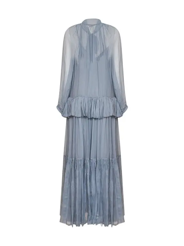 Chloé Silk Muslin Fluid Maxi Dress - Multicolor