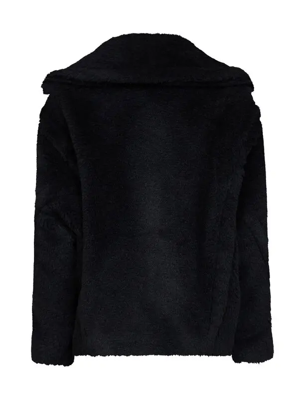 Max Mara Black Mxmalcuno Biker Coat