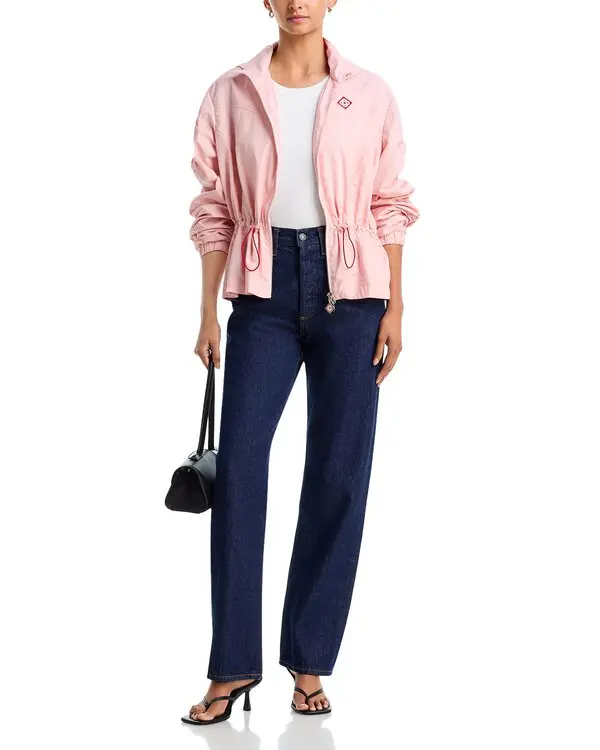 Casablanca Ruched Drawstring Windbreaker Jacket