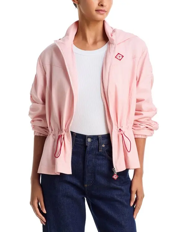 Casablanca Ruched Drawstring Windbreaker Jacket