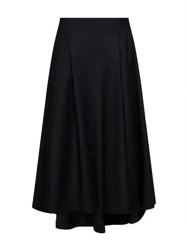 AMI Paris Wool A-line Maxi Skirt - Multicolor