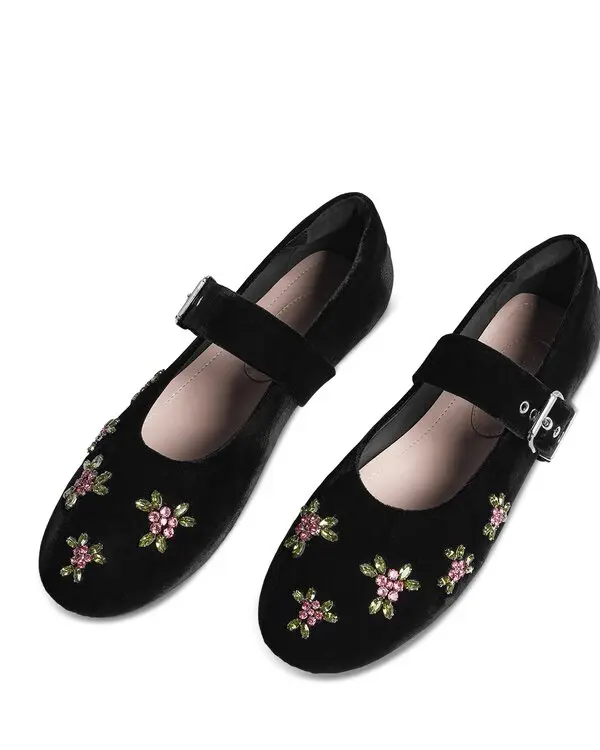 Simone Rocha Embellished Mary Jane Ballerina Flats
