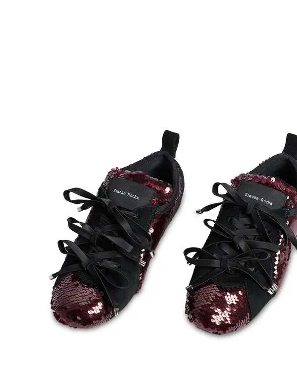 Simone Rocha Ballerina Grip Sequined Sneakers