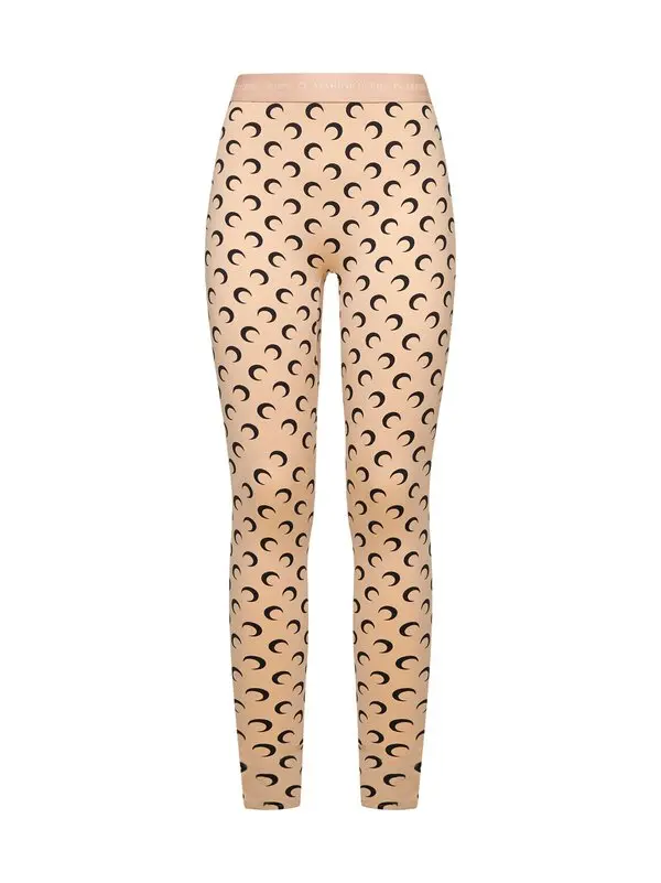 MARINE SERRE Crescent Moon Lycra Leggings - Multicolor
