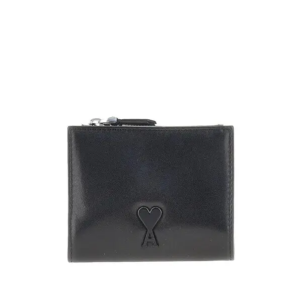 AMI Paris Leather Bi-fold Voulez-vous Wallet