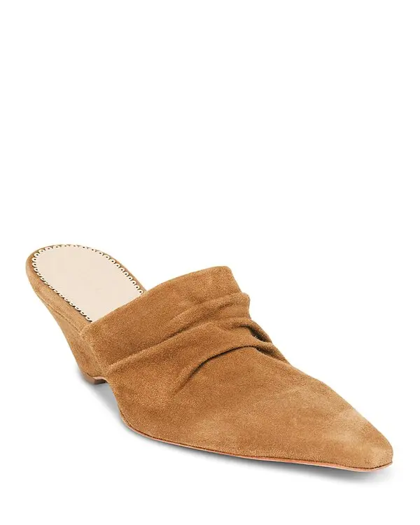 Cinq À Sept Sonia Curved Suede Mules